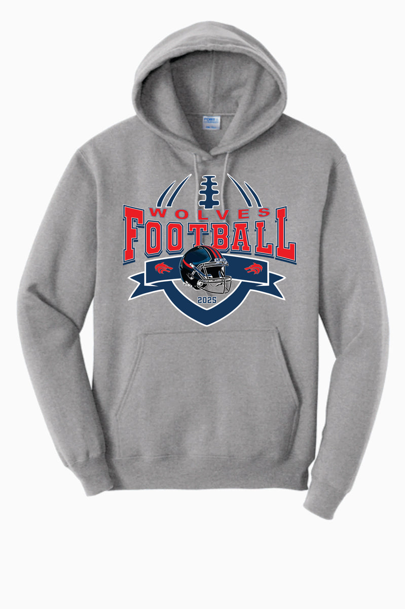 Wolves Football Helmet 2025 – Huckleberry Ink LLC